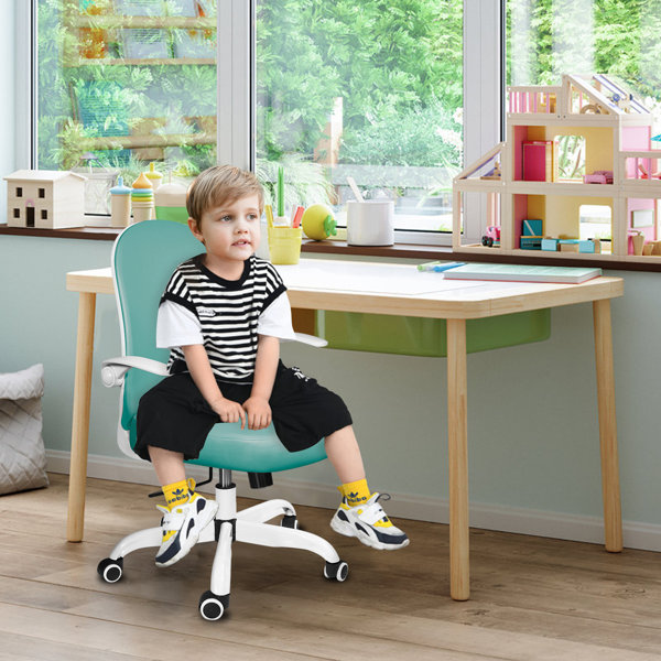 Inbox Zero Lateefah Ergonomic Task Chair Desk Chairs with Wheels and Arms, Small Office Chair ...